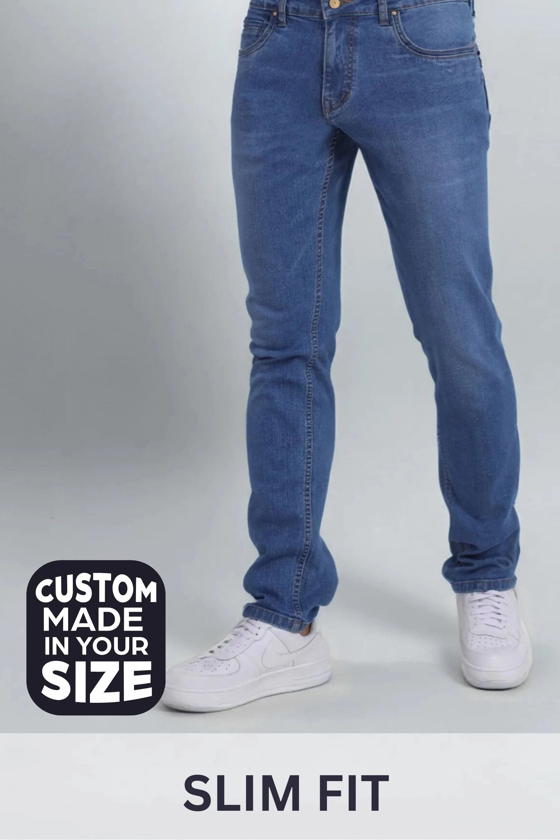 Buy Trendy plus size Custom made slim fit jeans for men – Enim Custom ...