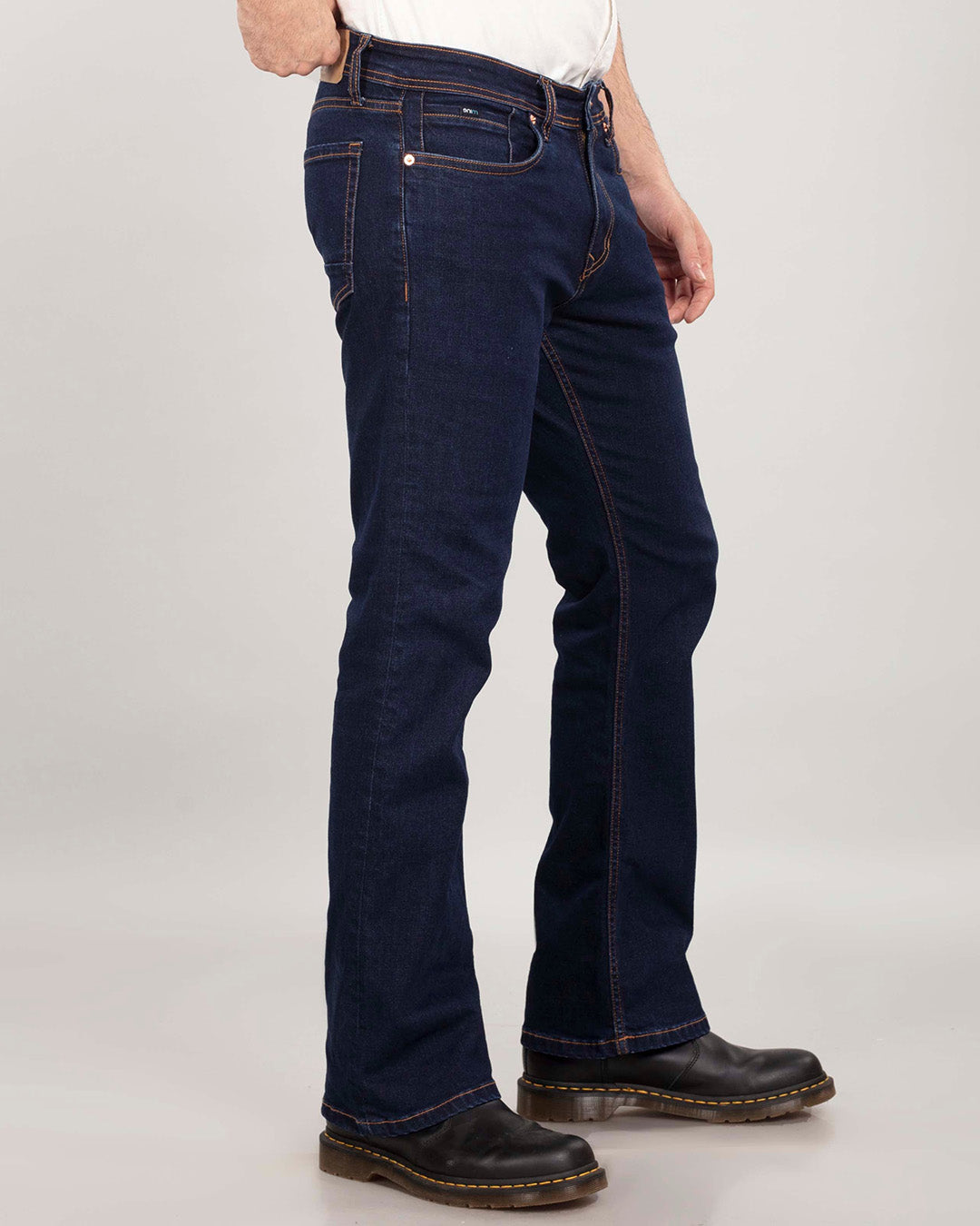 Buy Custom Made Deep Space Blue Bootcut Jeans Mens India – Enim Custom ...