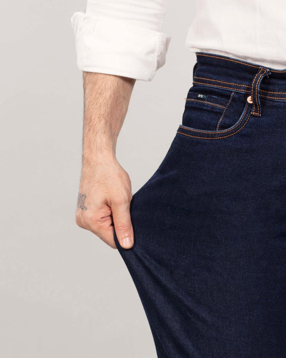 Custom-made Deep Space Blue Stretch Denim - Bootcut Jeans for Any size ...