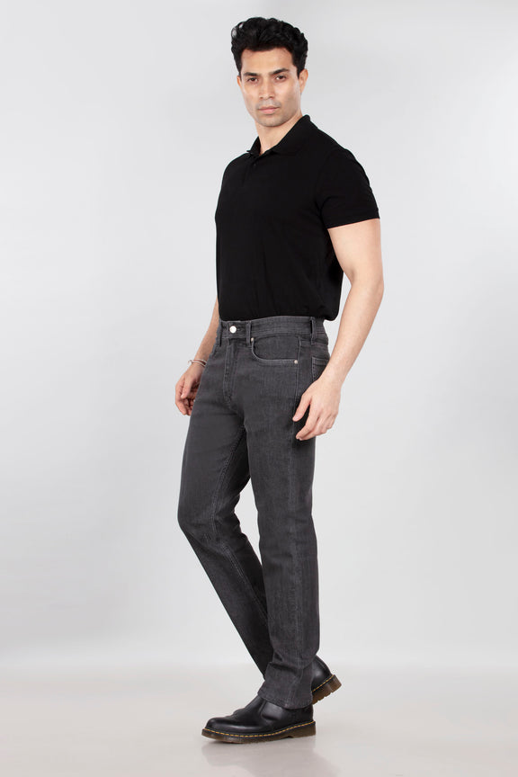 Custom-made Graphite Stretch Denim - Straight Fit Jeans for Any size ...