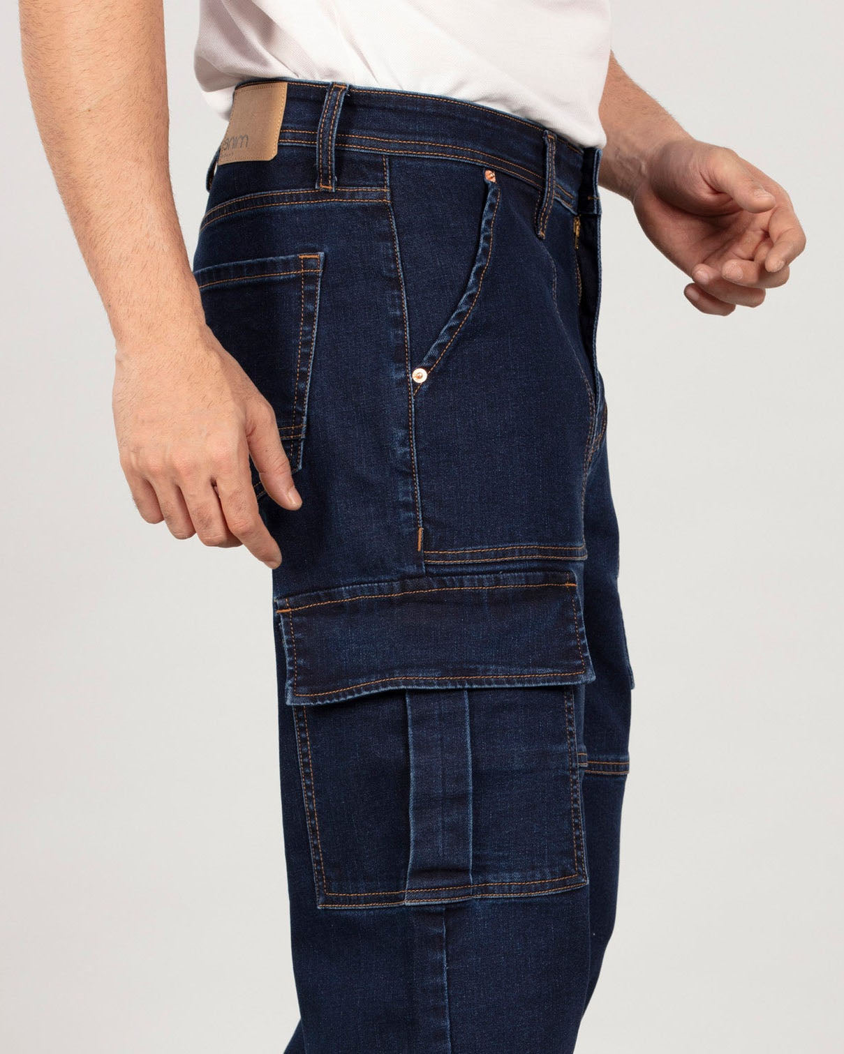 Custom-made Deep Space Blue Stretch Denim Neo Cargo for Any size | Enim ...