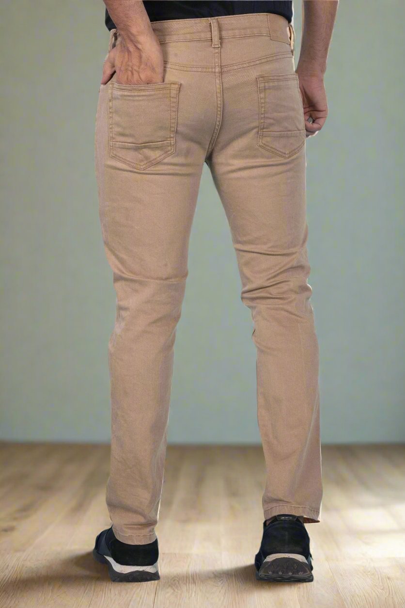 Shop Custom Made British Khaki Straight Fit Jeans For Men – Enim