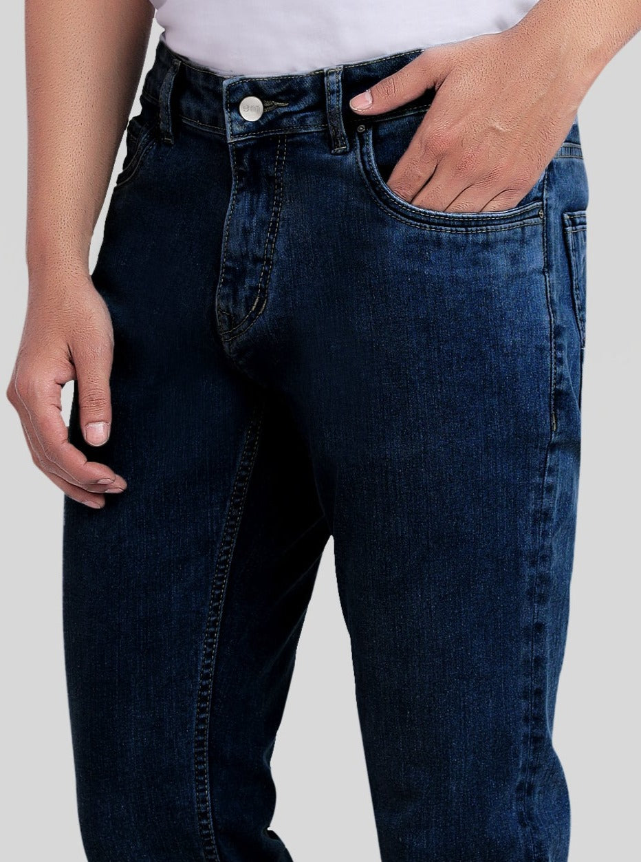 Buy Custom Made Deep Space Blue Straight Leg Jeans for Men – Enim