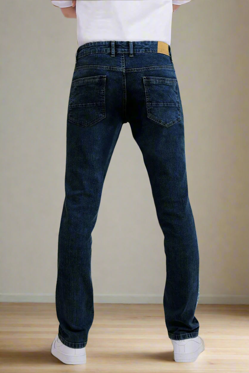 Buy Custom Made Deep Space Blue Straight Leg Jeans for Men – Enim