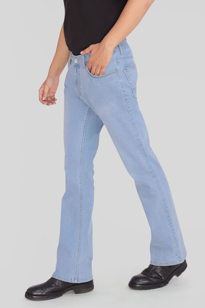 Buy Custom Made Glacier Blue Bootcut Jeans Men – Enim