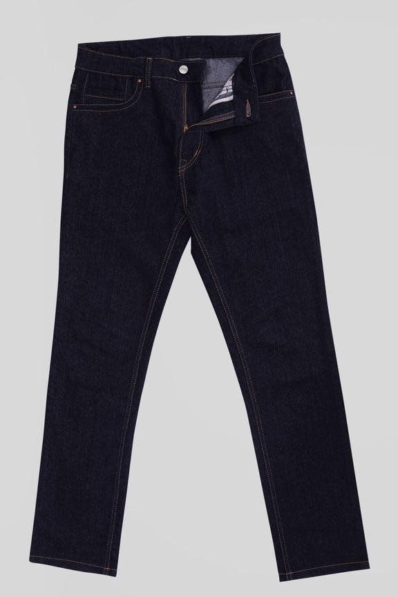Custom-made Raw Indigo Stretch Denim - Straight Fit Jeans for Any size ...