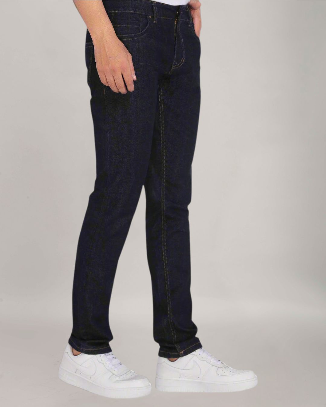 Custom-made Raw Indigo Stretch Denim - Straight Fit Jeans for Any size ...